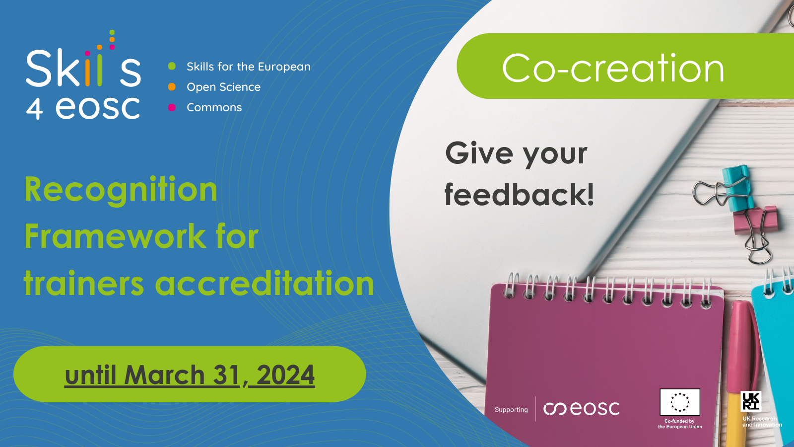 Co-creation Campaign open to improve the Skills4EOSC Recognition Framework